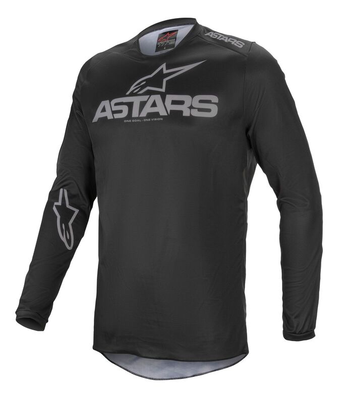 Alpinestars Fluid Graphite MX Pants Jersey GEAR SET 2021 - Black/Grey