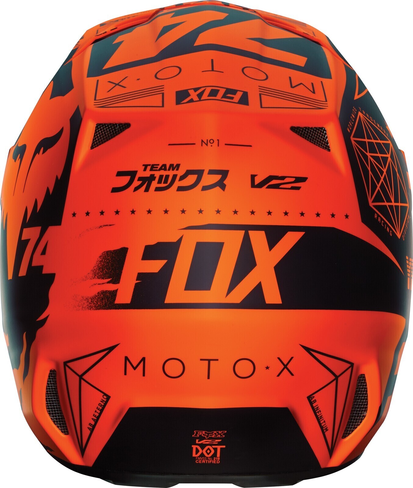 Fox V2 UNION MX Helmet - Orange - Large: MASH - Melbourne Action Sports ...