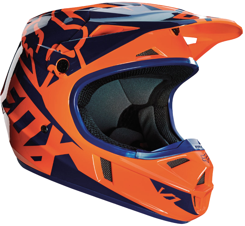 Fox V1 RACE MX Helmet - Orange/Blue - Large: MASH - Melbourne Action ...