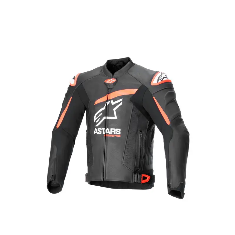 Alpinestars GP Plus R V4 Airflow Leather Jacket - Black/Fluro Red/Red ...