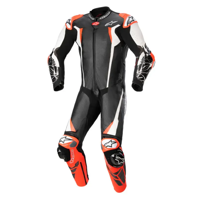 Alpinestars Racing Absolute V2 1-Piece Suit - Black/White/Red: MASH MX MTB