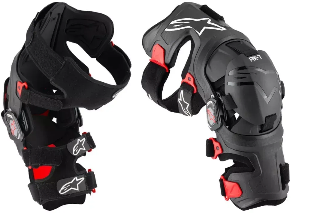 Alpinestars RK7 Plasma Knee Brace - Black/Red: MASH MX MTB