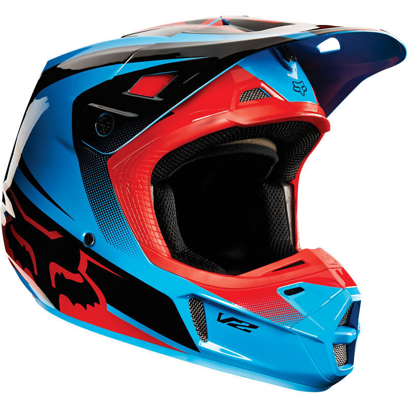 Fox V2 IMPERIAL MX Helmet - Blue - Large: MASH - Melbourne Action ...