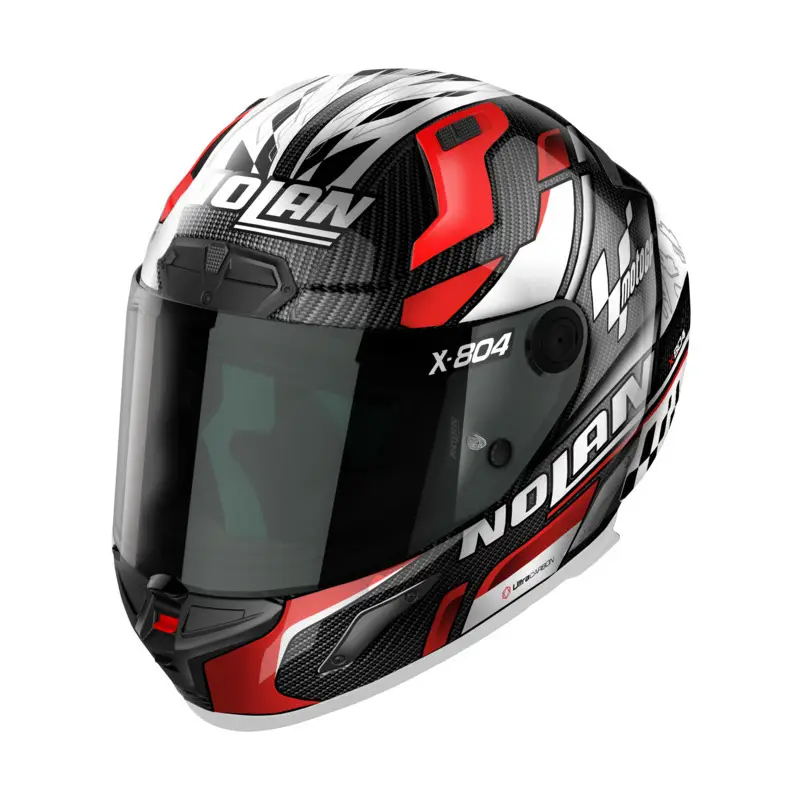 NOLAN x-804 RS Full Face Motogp - Neon Red/White: MASH MX MTB