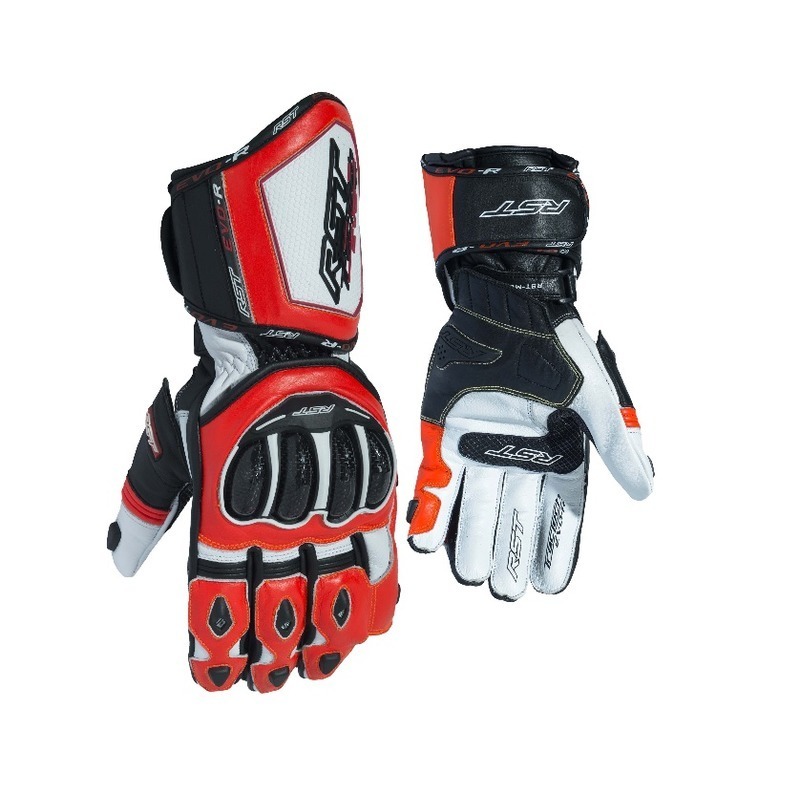 RST Tractech EVO-R CE Race Leather Motorcycle Gloves - Red/Black: MASH ...